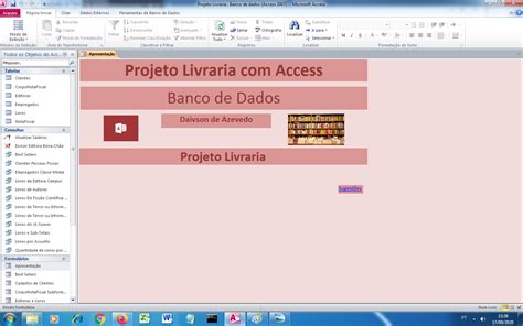 GitHub DAIVSONAZE Projeto Livraria Access Projeto De Livraria No Micrsoft Access 2010