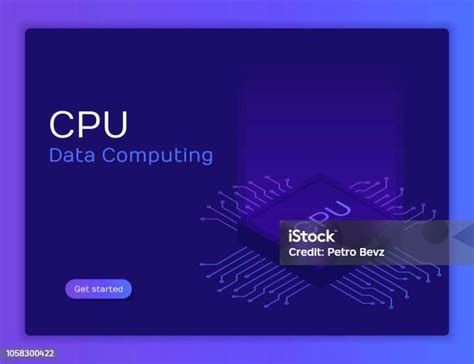 등각 투영 평면 Cpu Gpu 프로세서 칩 했다입니다 현대 벡터 일러스트 레이 션 3차원 형태에 대한 스톡 벡터 아트 및 기타
