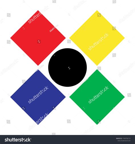 Educational Geometric Shapes Square Colorful Isolated Stock Vector Royalty Free