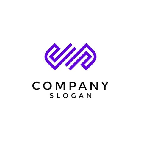 현대 추상 문자 D 및 P 로고 프리미엄 벡터