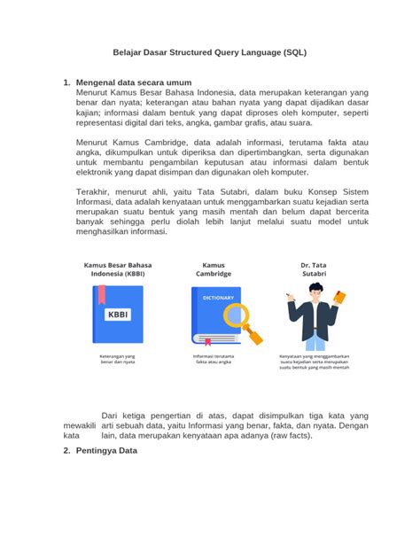 belajar dasar structured query language pdf