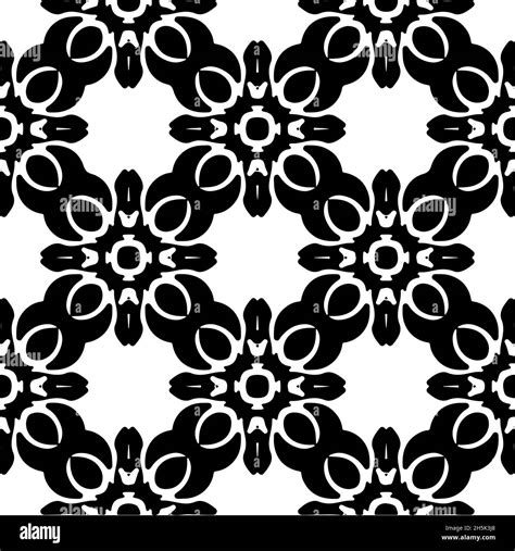 Vector Geometric Seamless Pattern Modern Geometric Background With Abstract Shapes Monochromatic