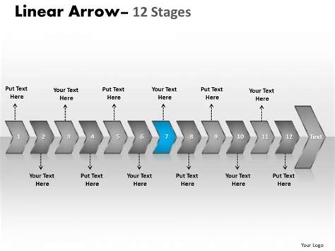 Strategy Ppt Consecutive Representation Of 12 Arrows Communication