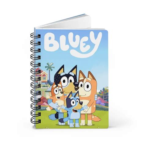 Bluey Family Journal Notebook Cartoon Inspired Spiral Notebook Bluey Hardcover Journal