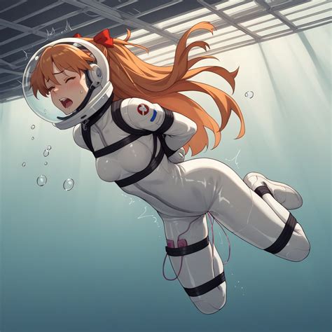 Rule 34 Ai Generated Asuka Langley Sohryu Bondage Bubble Helmet Diving Helmet Helmet Latex