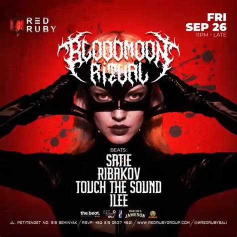 Bloodmoon Ritual At Red Ruby The Beat Bali