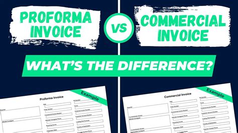 Proforma Vs Commercial Invoice Whats The Difference Youtube