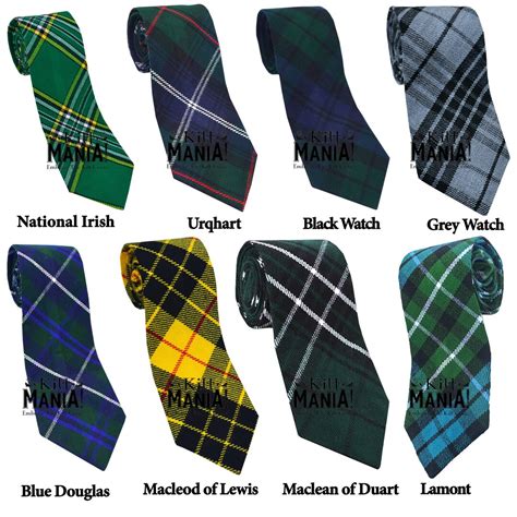 Scottish Tartan Neck Tie For Men Traditional Acrylic Wool Plaid