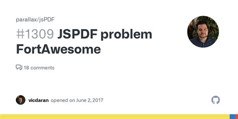 Jspdf Problem Fortawesome · Issue 1309 · Parallaxjspdf · Github
