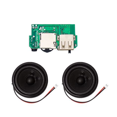 Electronic Spices Combo Of Wireless Hi Fi Boombox Circuit Module With Double 2 Inch 4ω Ohm 10w