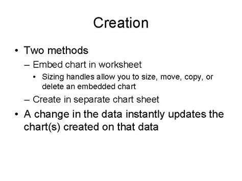 Chapter 3 Graphs And Charts Agenda Chart Object