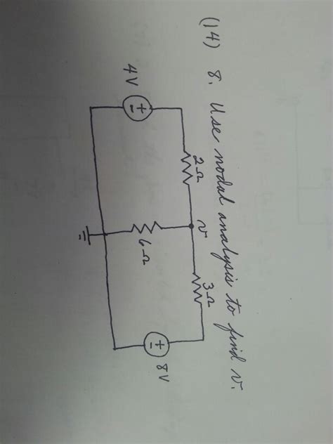 Solved Use Modal Analysis To Find V
