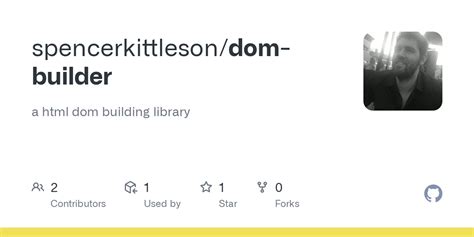 github spencerkittleson dom builder a html dom building library