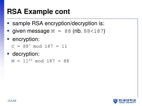 PPT The RSA Algorithm PowerPoint Presentation Free Download ID 5188521