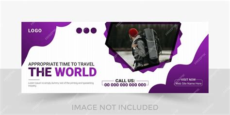 여행사 페이스북 커버 디자인 템플릿 프리미엄 벡터