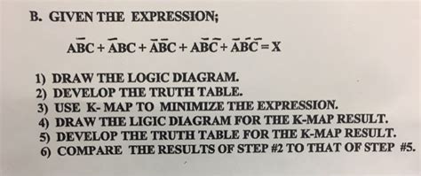 Solved B Given The Expression Abc Abc Abc Abc Abc