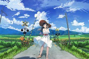 Beautiful Girl At Grass Field Depth Parallax Wallpaper MyLiveWallpapers Com