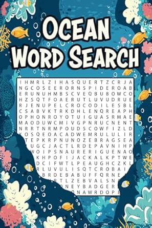 Ocean Word Search Puzzle Book Word Searches With Easy To Read Print About Sealife Marine