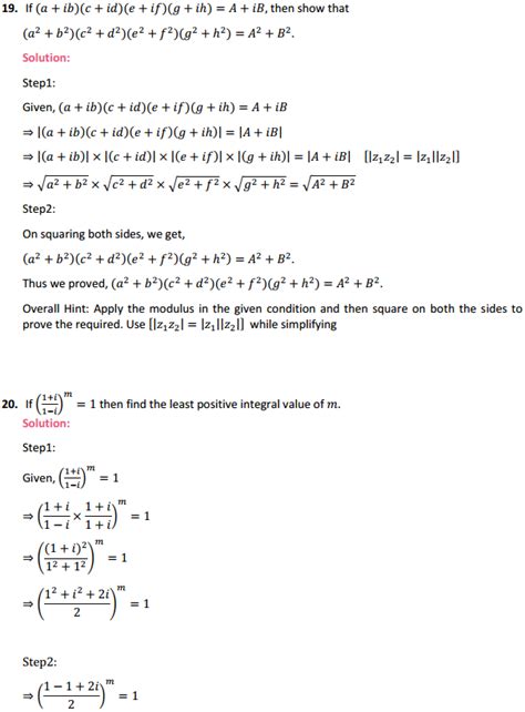 NCERT Solutions For Class Maths Chapter Complex Numbers And Quadratic Equations