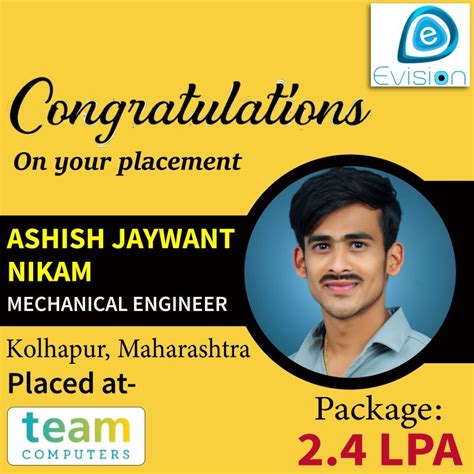 Congratulations We Feel So Proud To Announce That Trainee Mr Ashish