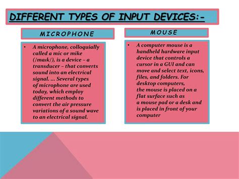 Input And Output Device Pptx