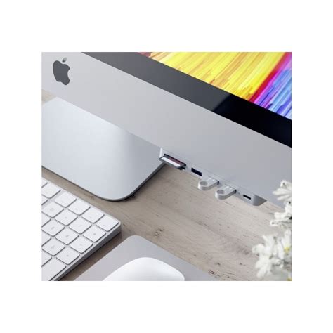 Satechi USB C Hub Aluminium Clamp Pro Zilver