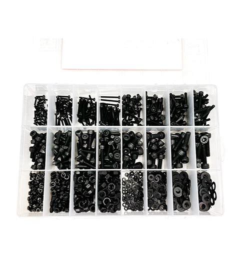 아이베란다 블랙 육각 볼트너트세트 16종 와샤 렌치 포함 고장력 볼트 너트 Ia 아이베란다 공식몰 Diy목공자재