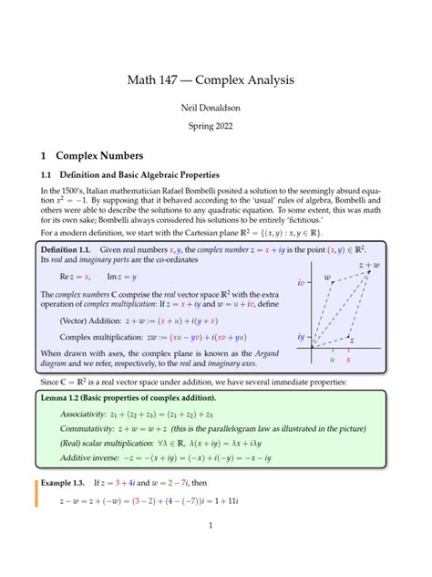 1complex Root For Algebra Pdf Complex Number Square Root