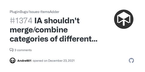 Ia Shouldnt Mergecombine Categories Of Different Namespaces · Issue 1374 · Pluginbugsissues