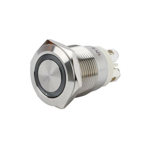 CCC CE Reach RoHS TUV UL Flat Metal Waterproof Push Button Switch Start Stop Push Button Switch