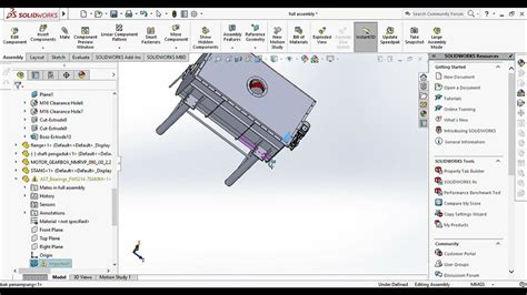 Solidworks Full Assembly Ribbon Mixer Youtube