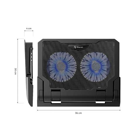 Steren Base Para Laptop Com Con Ventilador Y Puerto Usb Negro