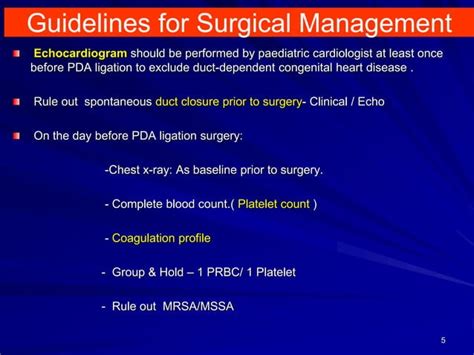 Surgical Closure Neonatal PDA PPTX Heart And Cardiovascular Diseases Diseases And Conditions