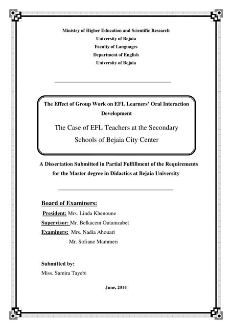 Pdf The Effect Of Group Work On Efl Learners Oral Interaction
