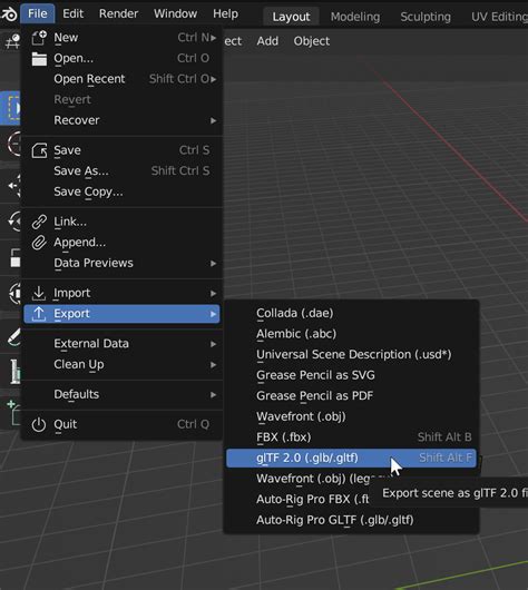 106566 Exporting As A Gltf Using Spaces Results In Discrepancy Between Gltf File Name And