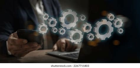 Process Workflow Analysis Businessman Process Flowchart Stock Photo 2267711803 Shutterstock