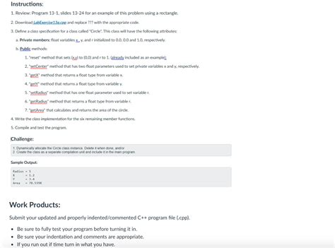 Solved Declare A Class Specification Write Method