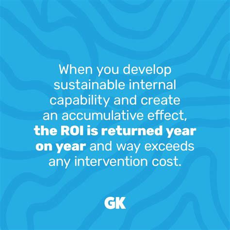 Develop Sustainable Internal Capability There Are So Many Benefits From Investing In Your Own