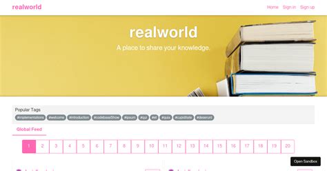 React Redux Realworld Example App Codesandbox