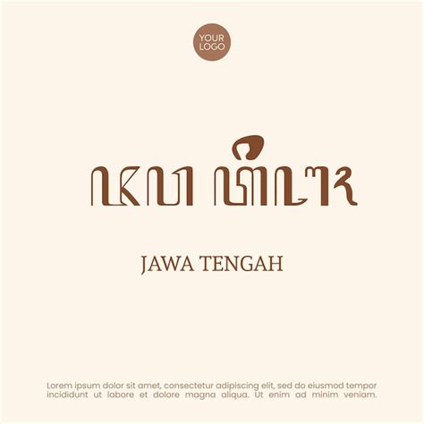 Premium Vector Poster Written In Jawa Tengah Javanese Script