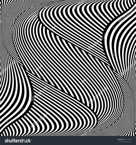 Op Art Wavy Lines Pattern Vector Stock Vector Royalty Free 507772732 Shutterstock