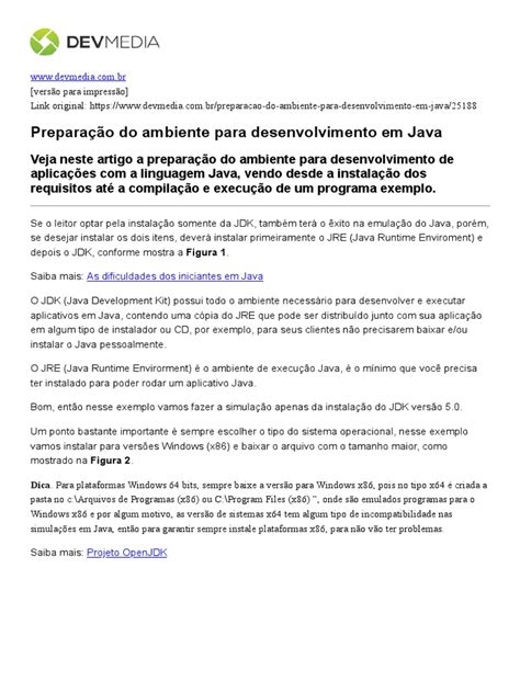Configuração Do Ambiente De Desenvolvimento Java Instalação Do Jdk