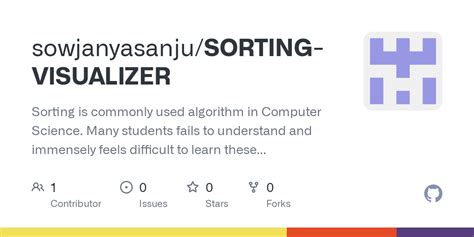 Github Sowjanyasanjusorting Visualizer Sorting Is Commonly Used