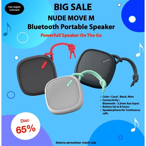 Jual Bluetooth Portable Speaker Nude Move Type M Shopee Indonesia