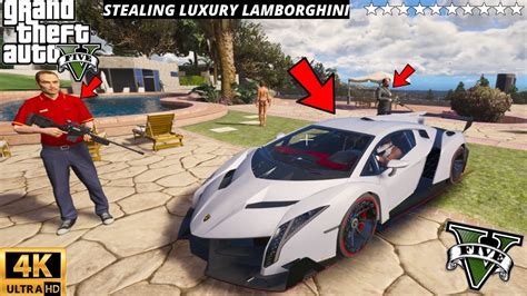 Gta 5 Stealing Super Luxury Lamborghini Gone Wrong 😱 Youtube