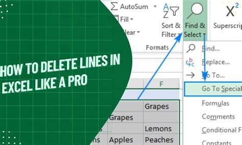 How To Delete Lines In Excel Like A Pro Earn And Excel