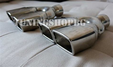 Накрайник за ауспух правоъгълен двуцевка Тунинг АМГ стил гр Варна Възраждане 1 • Olx Bg