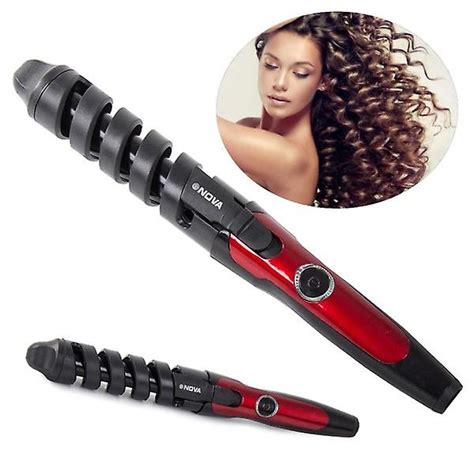 Nova Curling Iron Spiral Curling Iron Ceramic Black Fruugo Uk