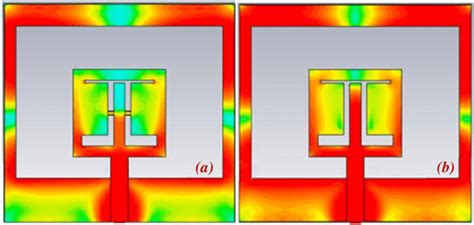 The Surface Current Distribution On The Proposed Reconfigurable Antenna