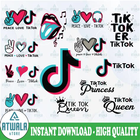 Bundle Tiktok Svg Tiktok Svg Queen Svg Tik Tok Logo Svg D Inspire Uplift